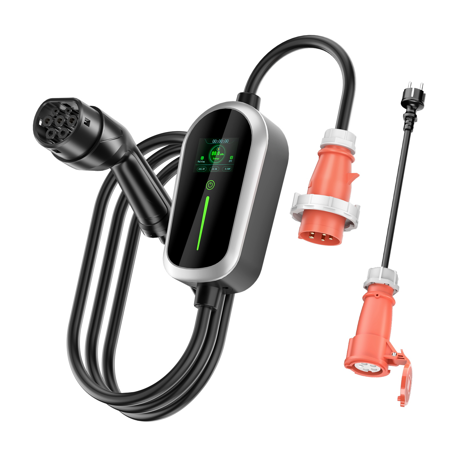 11KW e auto Ladekabel, Typ 2 zu CEE16A Mobile Wallbox mit 230V Schuko ...
